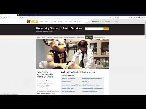 VCU Student Health Services Web Portal Tutorial