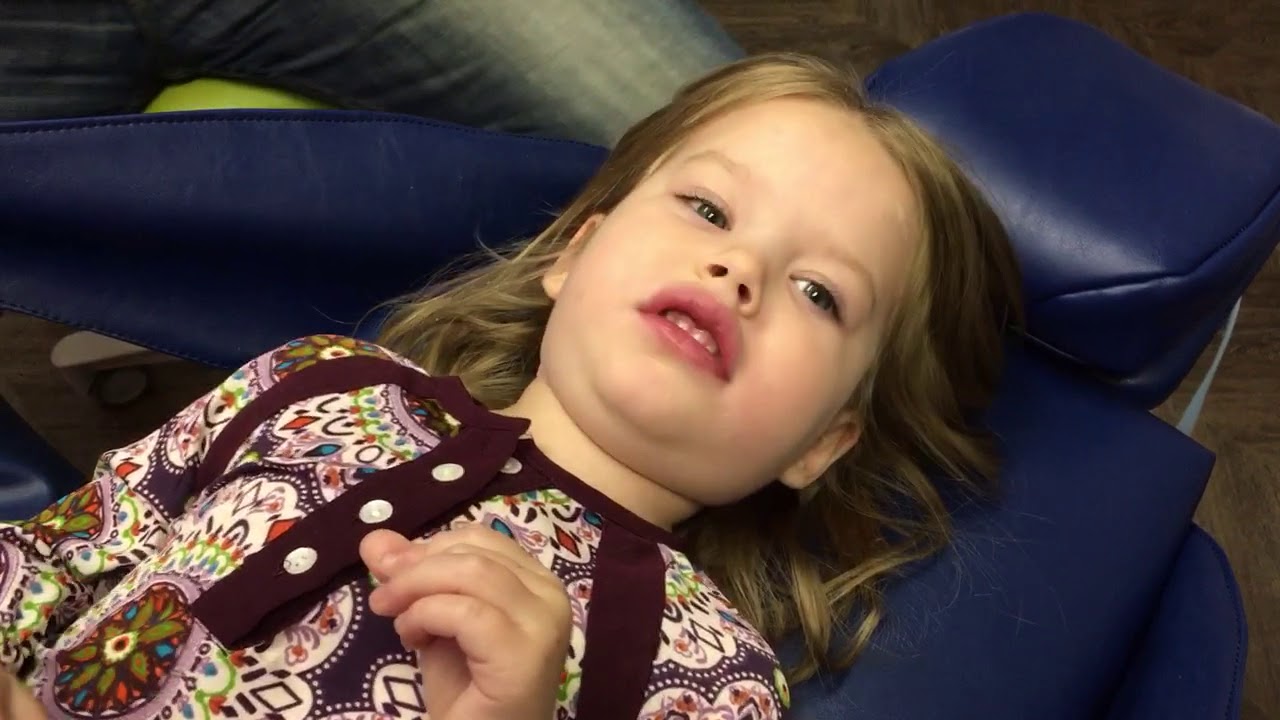 3 year old gets chipped tooth fixed!