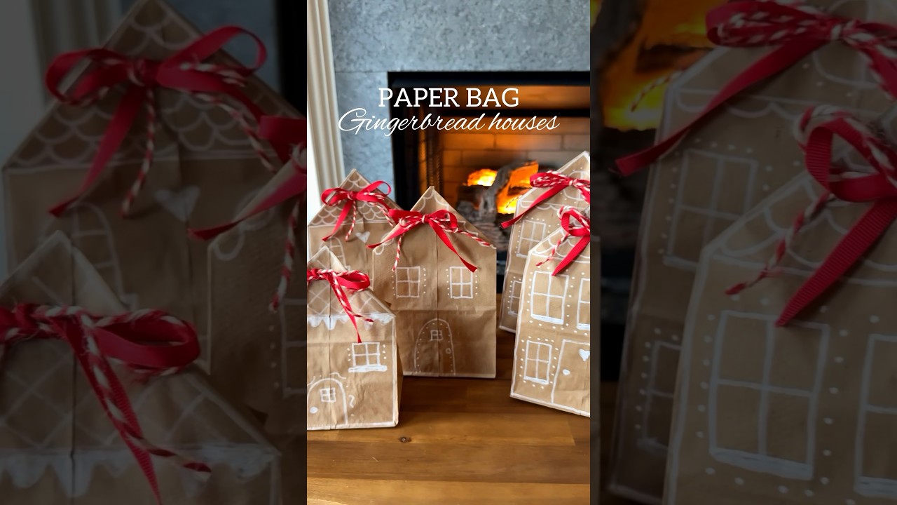 Paper Bag Gingerbread Houses