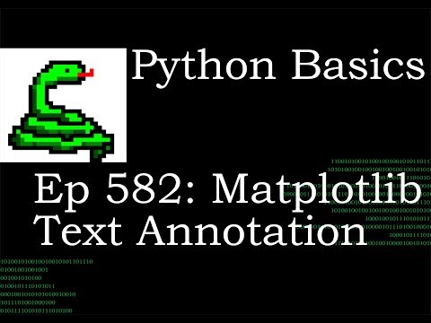 Python Basics Tutorial Matplotlib Text Annotation