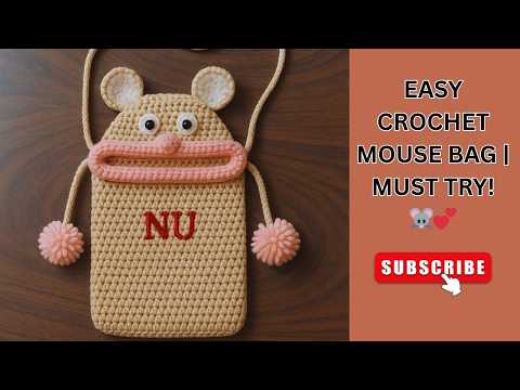 ๐ญ๐ Crochet Mouse-Themed Sling Bag Tutorial | Step-by-Step for Beginners ๐ญ๐ | Nitya Uphaar