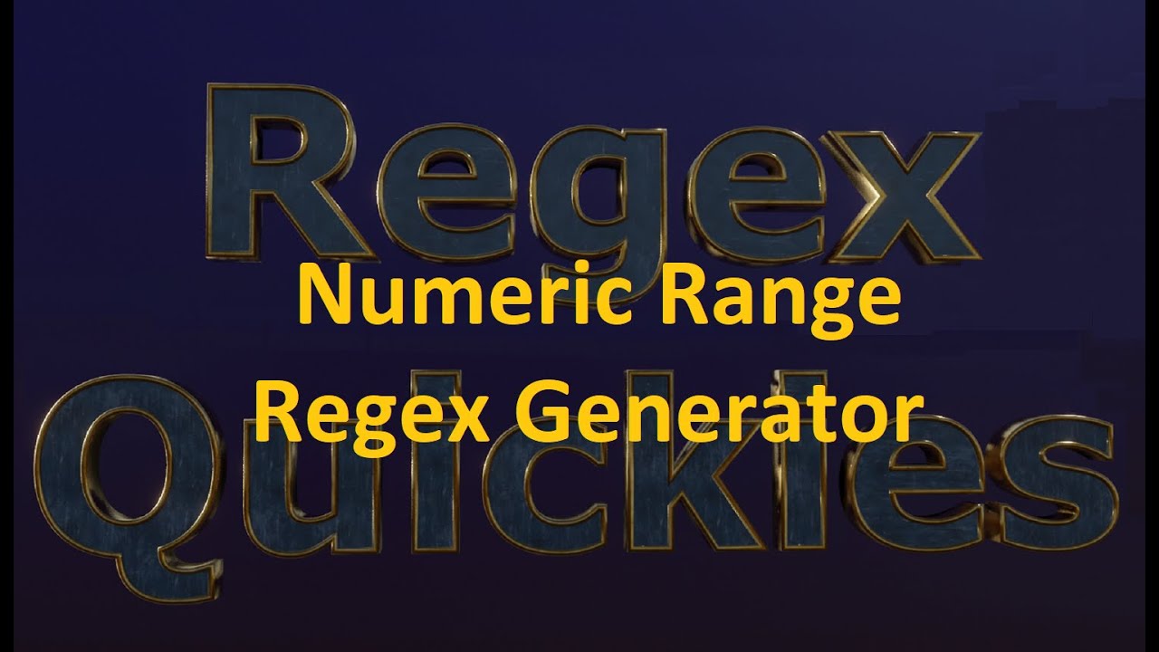 Numeric range regex generator