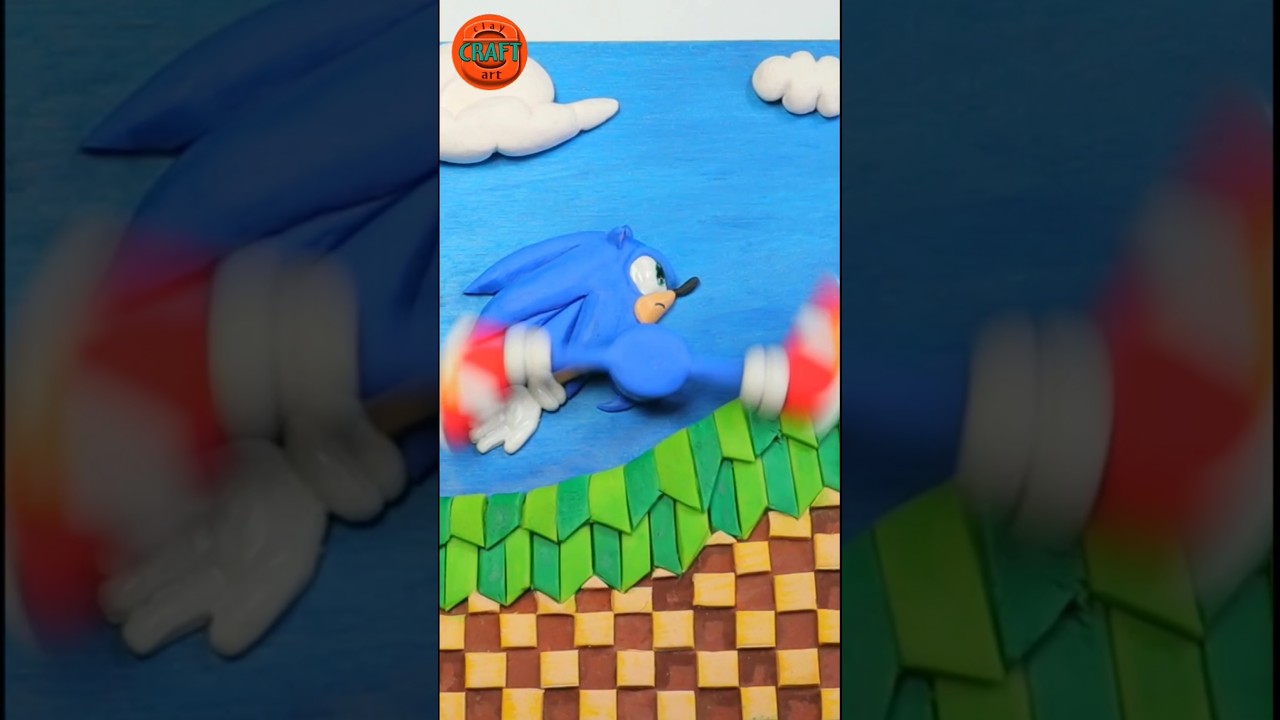 SONIC THE HEDGEHOG Game with clay #sonic #clay
