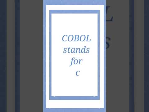 What Is COBOl || COBOL full form || Shorts