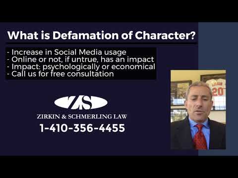 Defamation of Character | Zirkin & Schmerling Law
