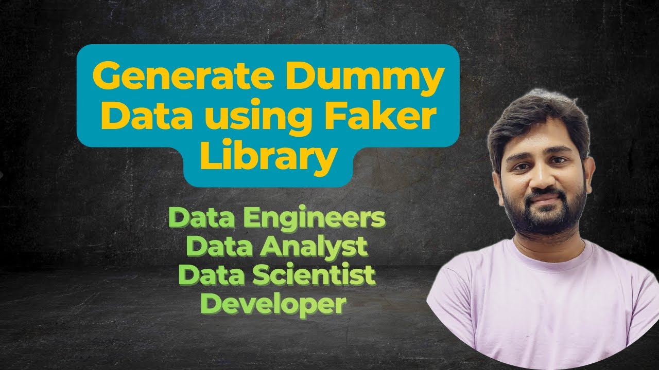 Generate Dummy Data using Faker Library For Projects | #faker #python #dataengineering #data