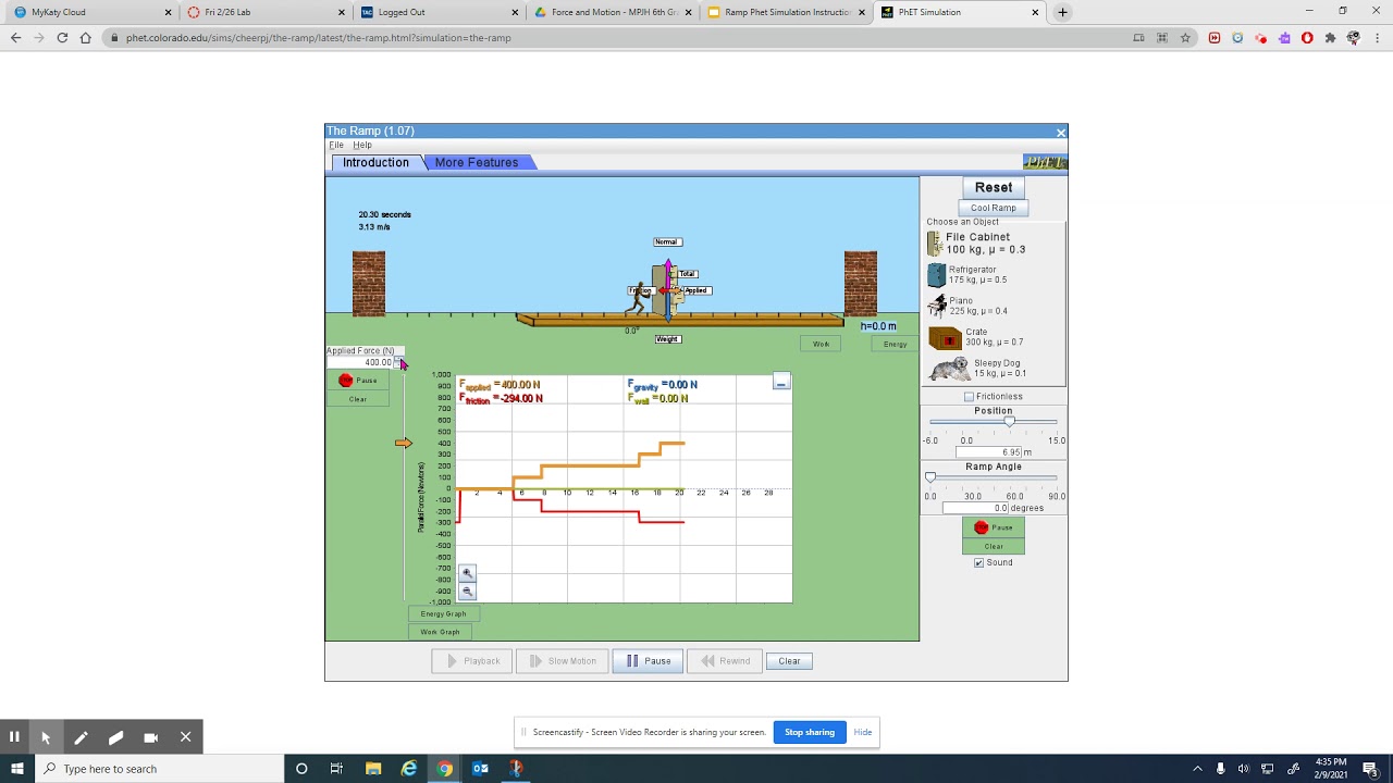 Phet Ramp Lab How To