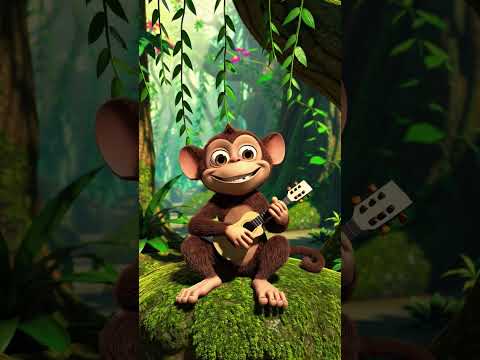 Animated monkey video #cute | Jungle Jam #viralvideo #animation #animalshorts #animals