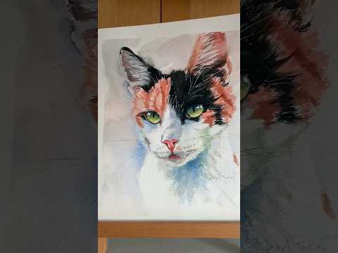 New Year, New Paintings - How to paint a calico cat tutorial teaser