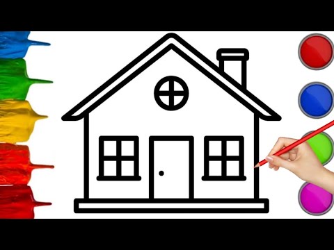 Colorful House Drawing for Kids | घर को रंगों से सजाएं! How to Draw🎨 🏡