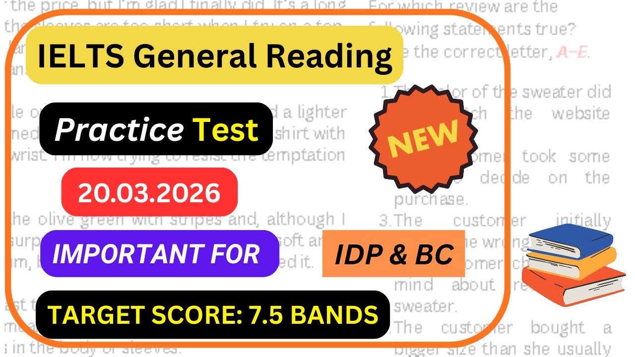 IELTS reading practice test with answers march 2026