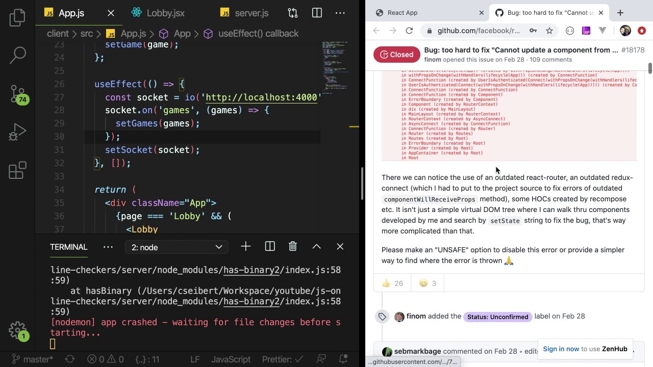 I spent an hour debugging this react error