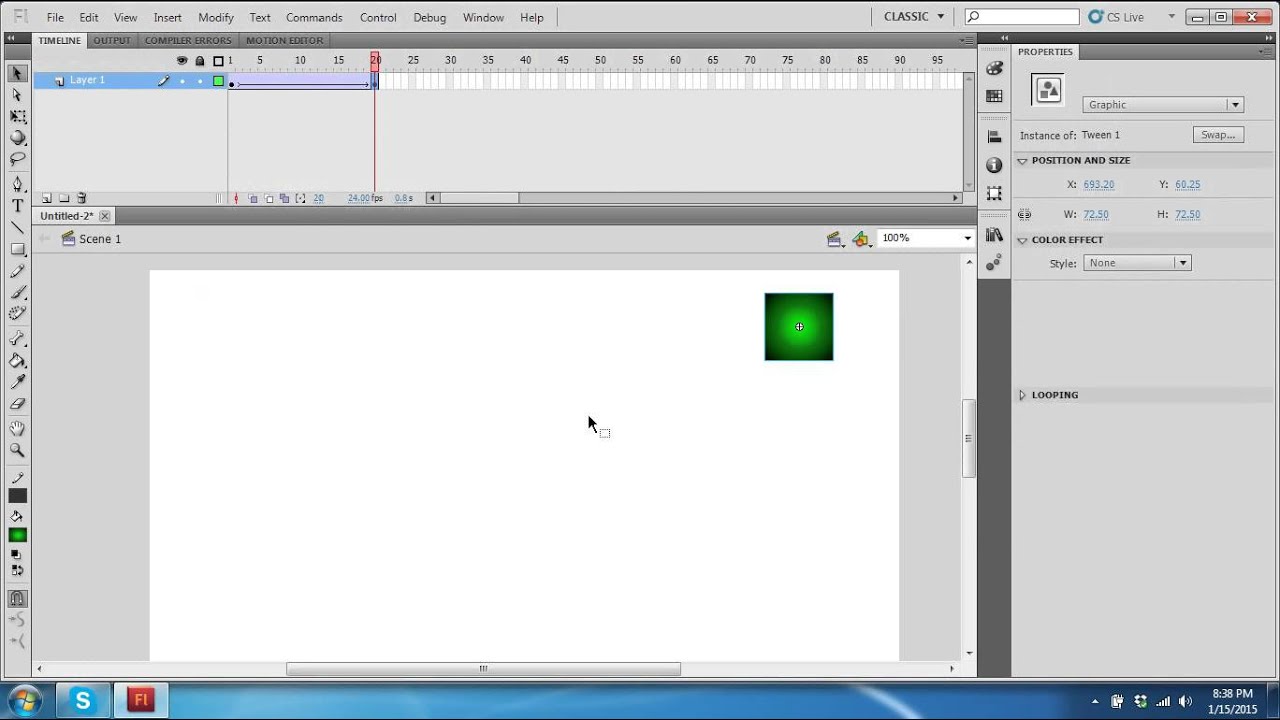 How to create Basic animation flash cs5
