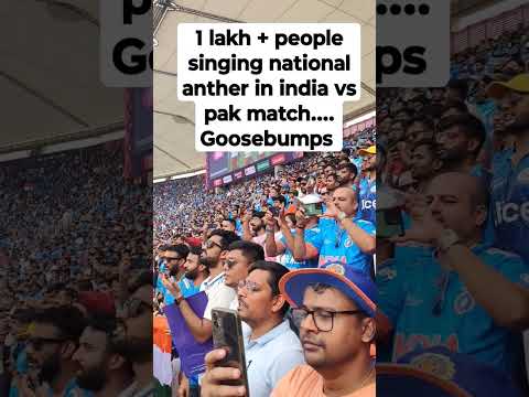 Goosebumps Guaranteed 🇮🇳🔥1 lakh+ singing national anthem, Narendra Modi stadium| Ind vs Pak