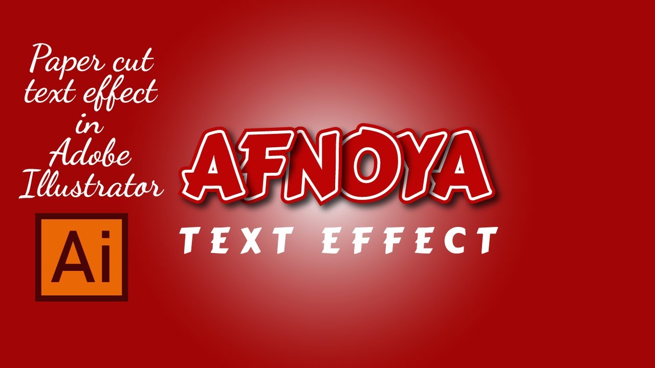 How to do paper cut text effect in Adobe illustrator||Adobe illustrator tutorial||Text effect