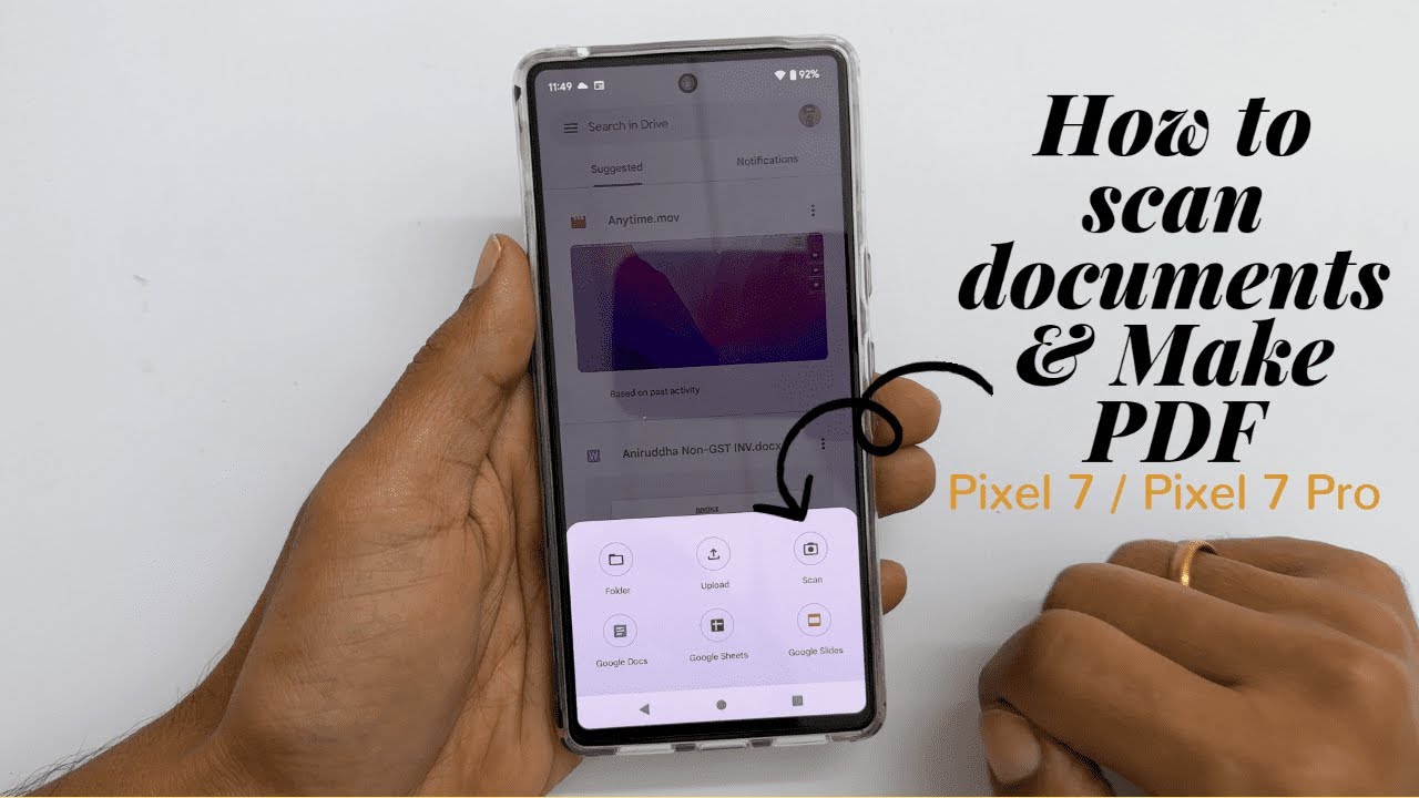 Google Pixel 7/Pixel 7 Pro: How to scan document and make it pdf