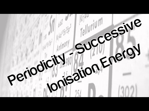 Periodicity - successive ionisation energy