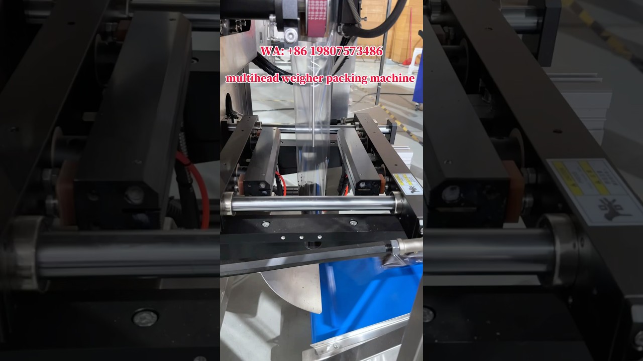coffee beans full automatic VFFS pouch bag multihead weigher packaging machine .#packingmachine