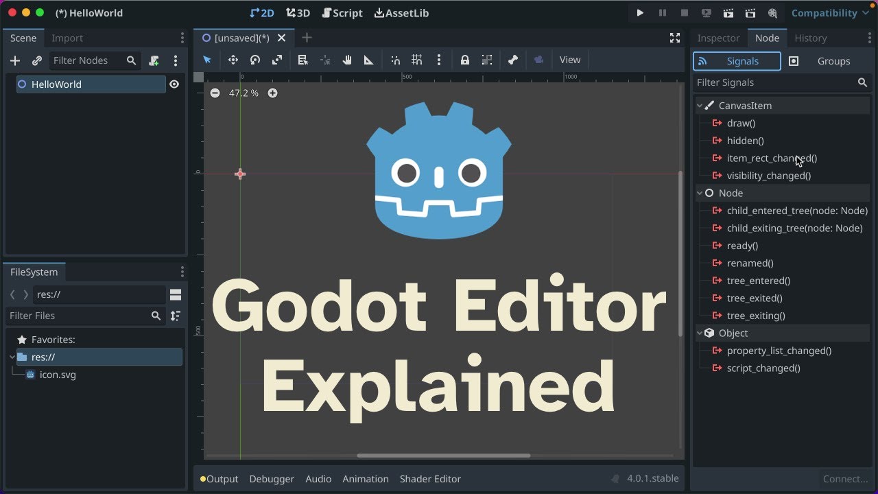 Godot 4 Editor Explained & 2D Workflow Basics