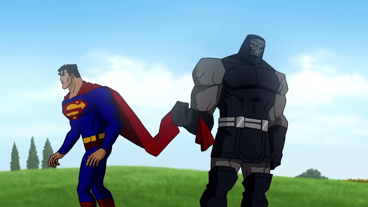Darkseid grabs Superman's cape meme