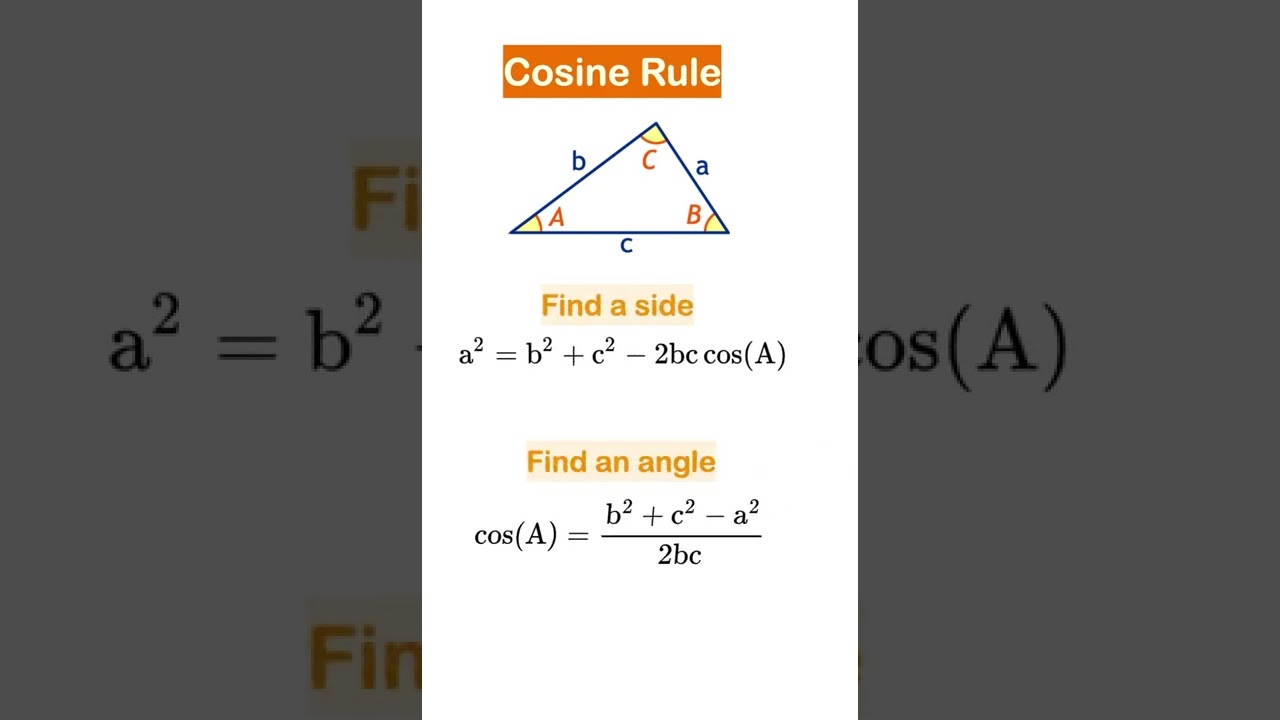 Cosine rule｜math trick