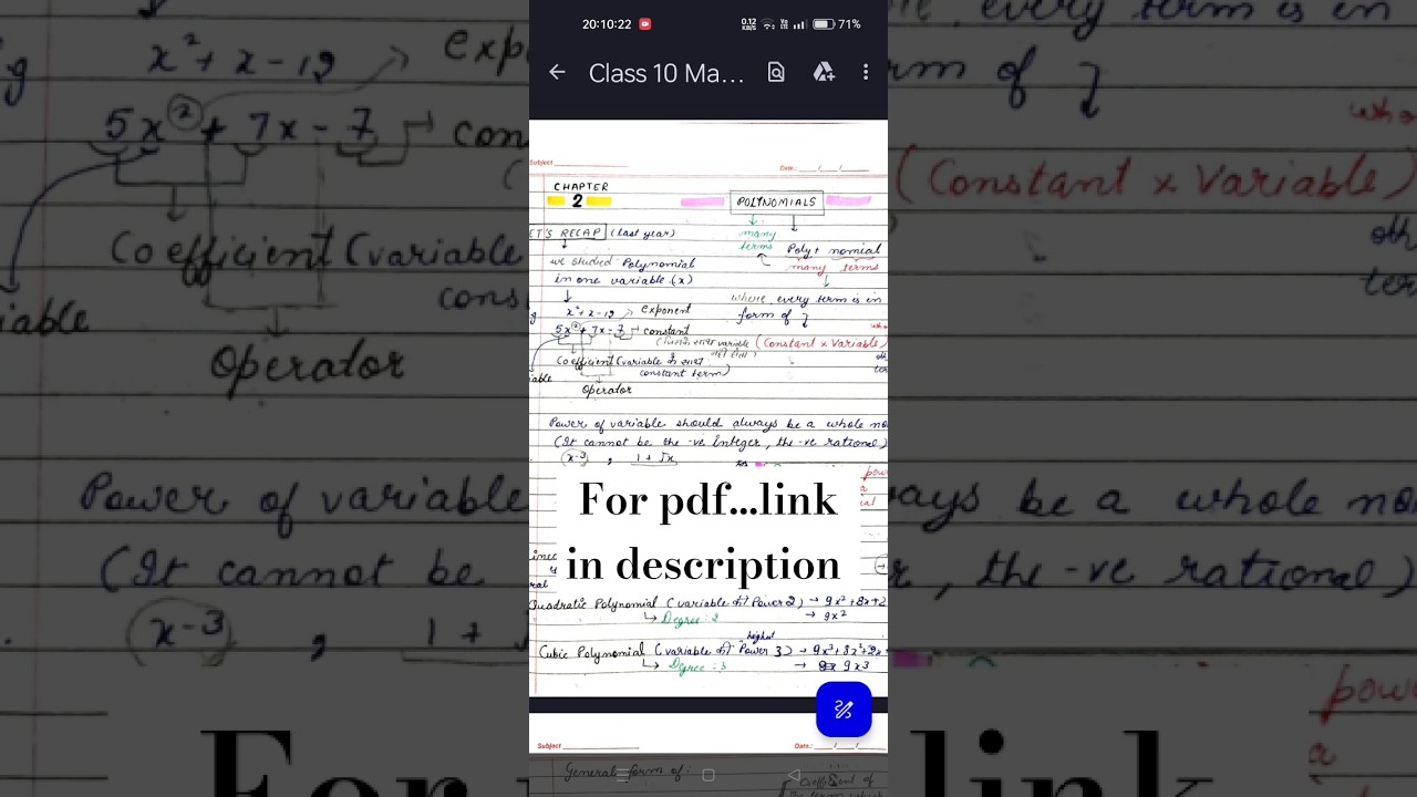 Best😍 #notes 🔥#class10 #cbse #chapter2  #maths  #pdf download #bestnotes #shorts #short #education