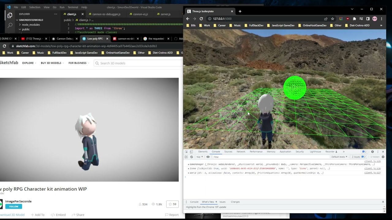 Fix for three.js cannon-es-debugger