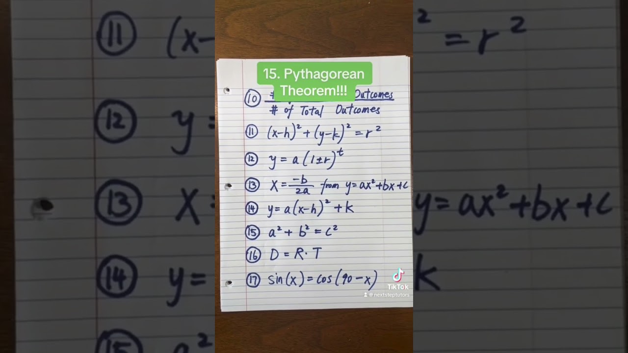 ULTIMATE MATH SAT CHEAT SHEET! PART 2! #satmath #algebra #sat #summer #2025 #2024 #viral #math