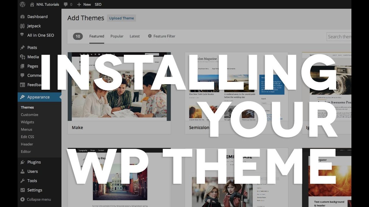 07 Installing a purchased WordPress theme