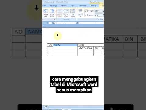Cara menggabungkan Tabel di Microsoft word dengan rapi
