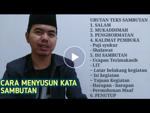 CARA MENYUSUN KATA SAMBUTAN KETUA PANITIA