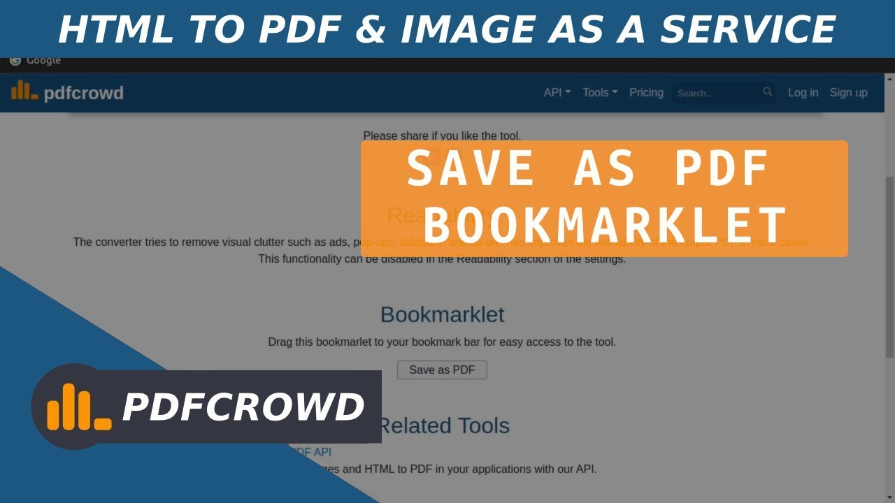 Save as PDF Bookmarklet