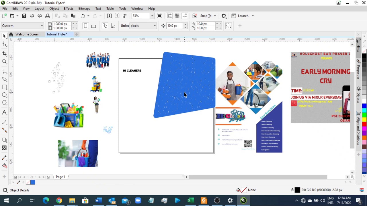 DxB: Quick e-flyer design using Coreldraw 2019