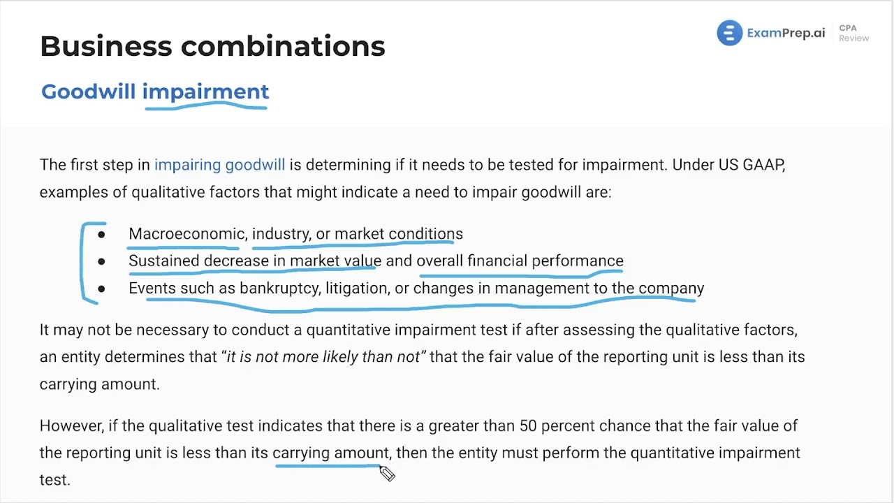 Goodwill Impairment - FAR Exam Prep