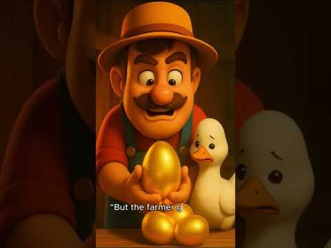 Greed Lost It All 🥚 | The Goose That Laid the Golden Eggs | #shorts #fable #motivation