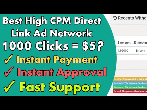 Best High CPM Direct Link Ad Network | High CPM Direct Link Ad Network With Instant Payment