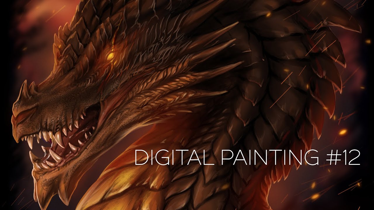 Digital Painting #12 - Dragon portrait for Wyoryn! // Isvoc
