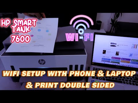 How To Do WIFI Setup HP Smart Tank with Phone, Laptop and Print Double-sided