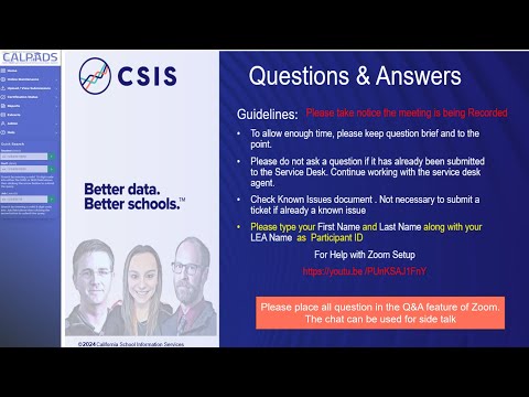 CALPADS Weekly Q&A 6-4-2025