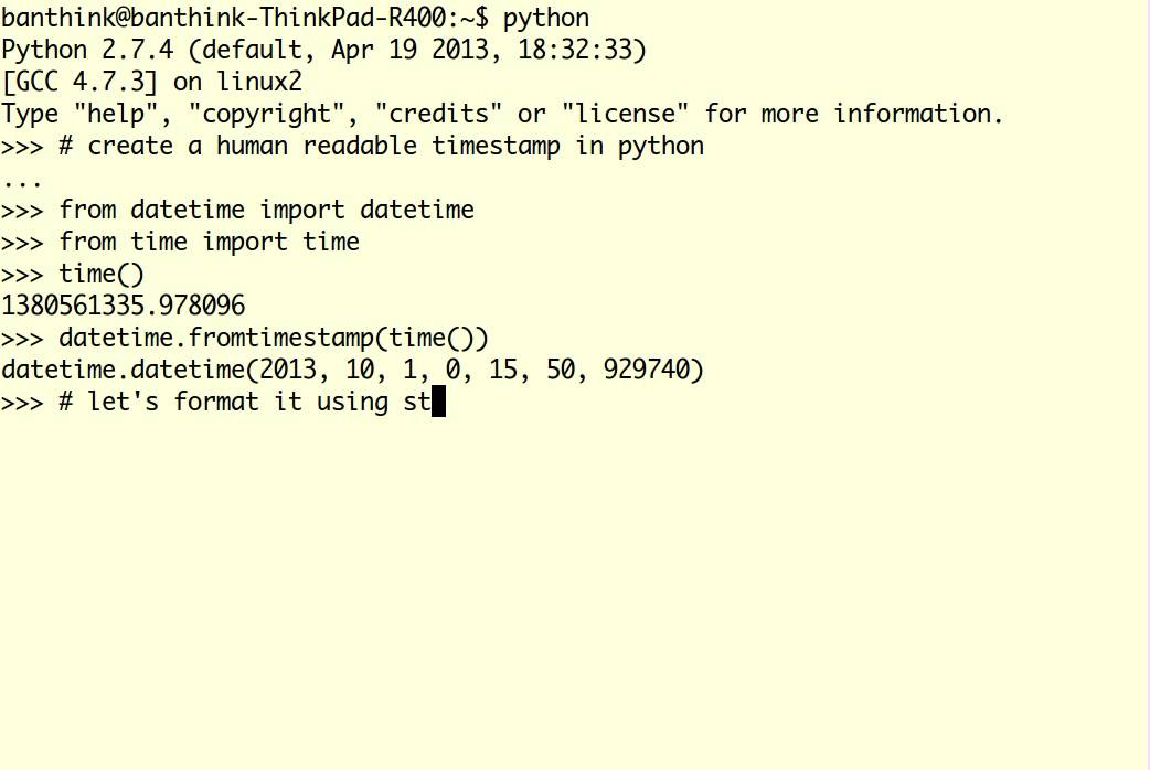 Python Tutorial - Human Readable Timestamp