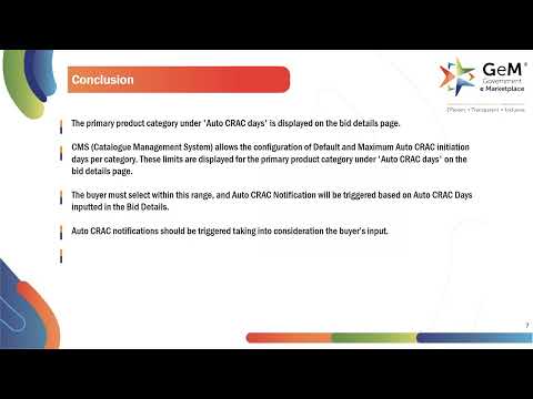 What is Auto CRAC in GeM? Auto CRAC Feature on GeM Portal Explained