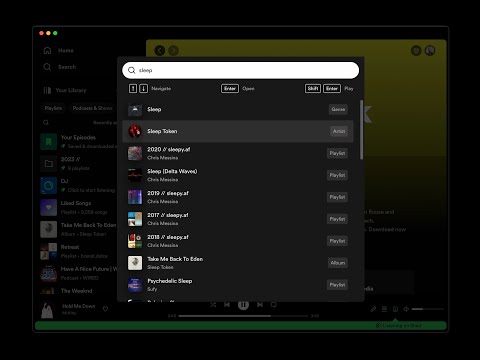Spotify's ⌘-K Search Bar #NewSpotify