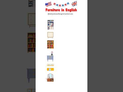 Furniture Vocabulary in English | Wardrobe, Dresser, Bookshelf, and More! #learnenglishvocabulary