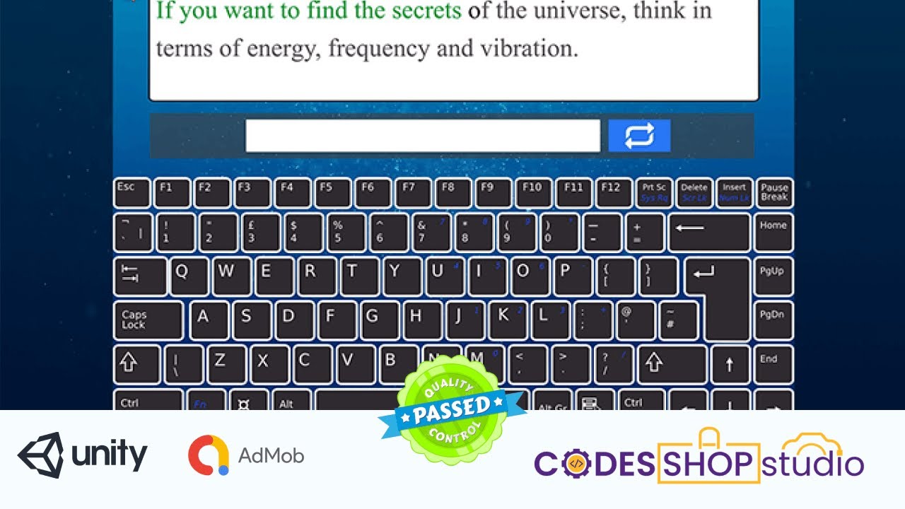 Typing Test | Unity Source Code | Typing |100% tested