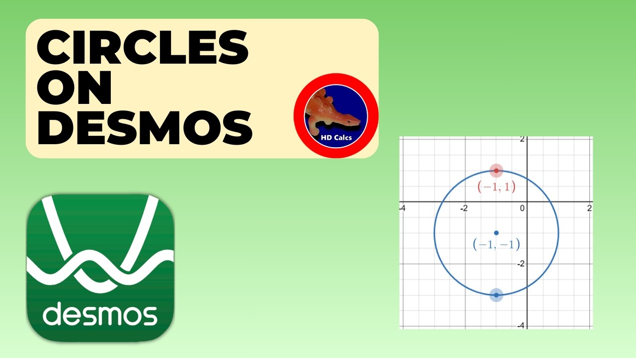 How to work with Circles on the Desmos Online Graphing calculator