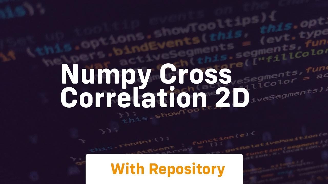 numpy cross correlation 2d