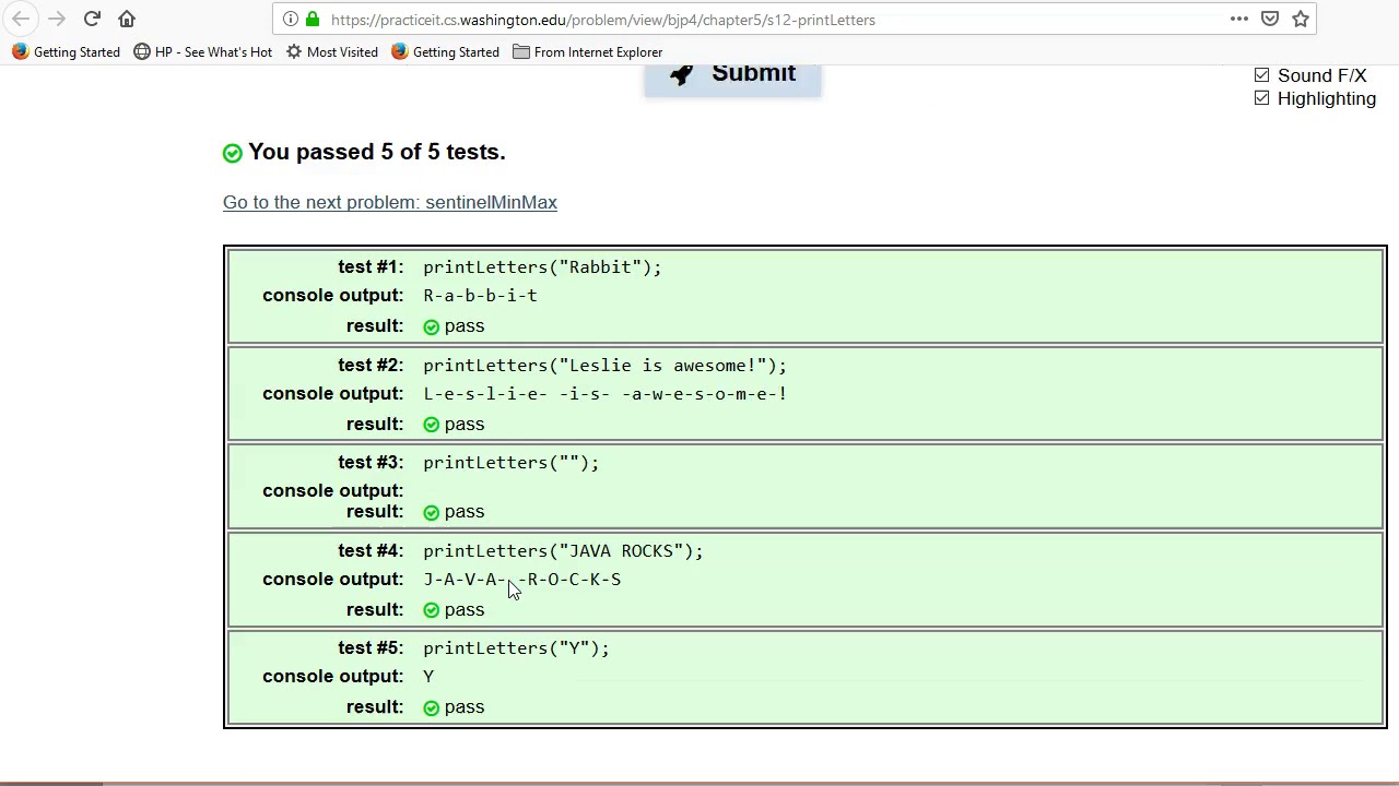 Building Java Programs Chapter 5 5.12 printLetters