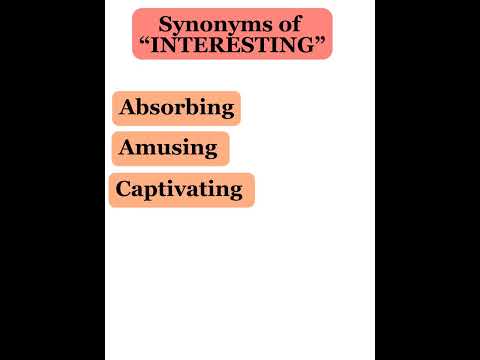 Synonyms of “INTERESTING #shortscreator #education #synonyms
