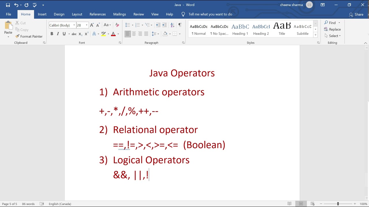 Java Programming Tutorial - Part 5 - Java Operators