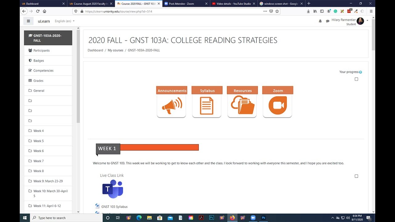 Advanced Course design in Moodle